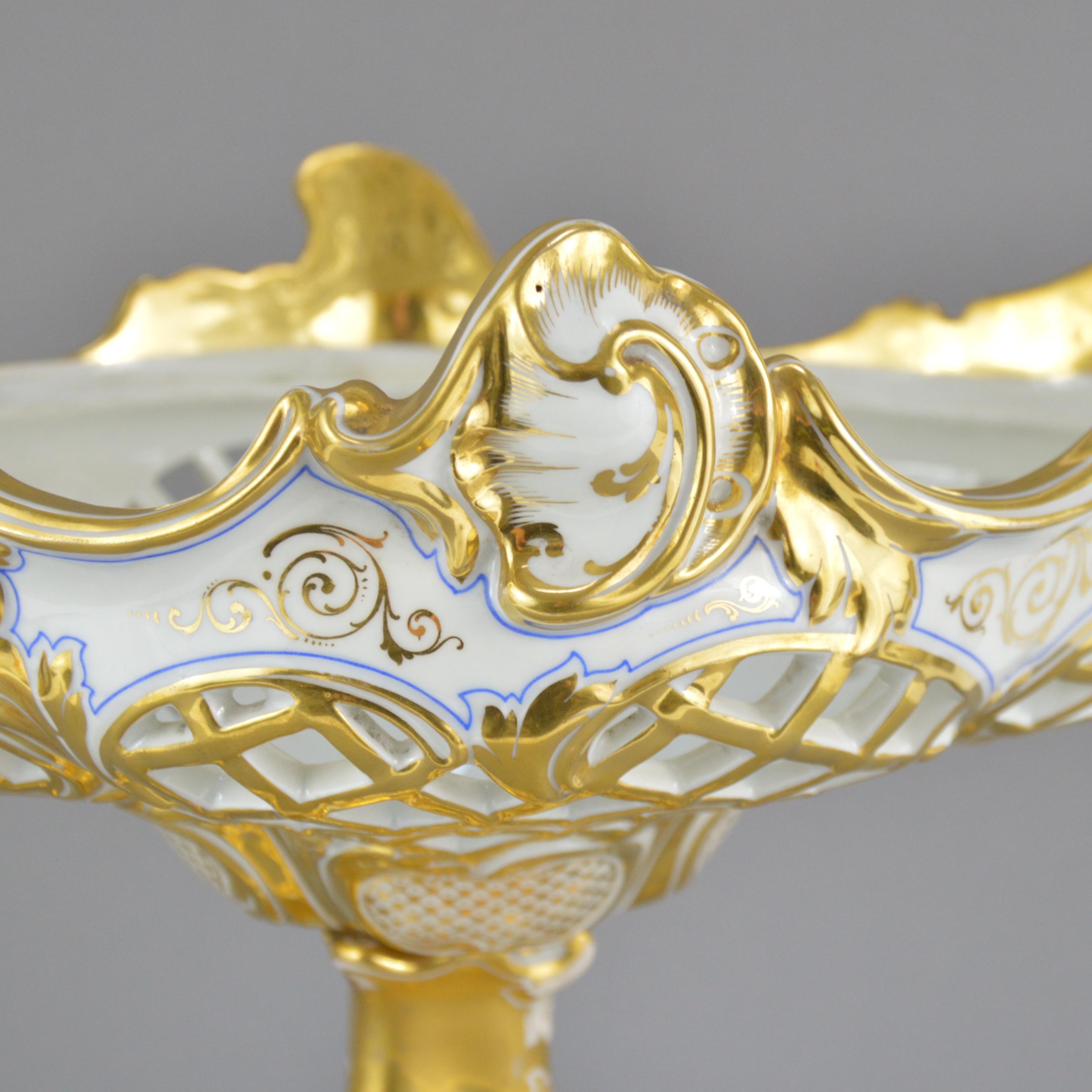 Large Old Brussels gilt porcelain vase by Maximilien Joseph Jacquet ...