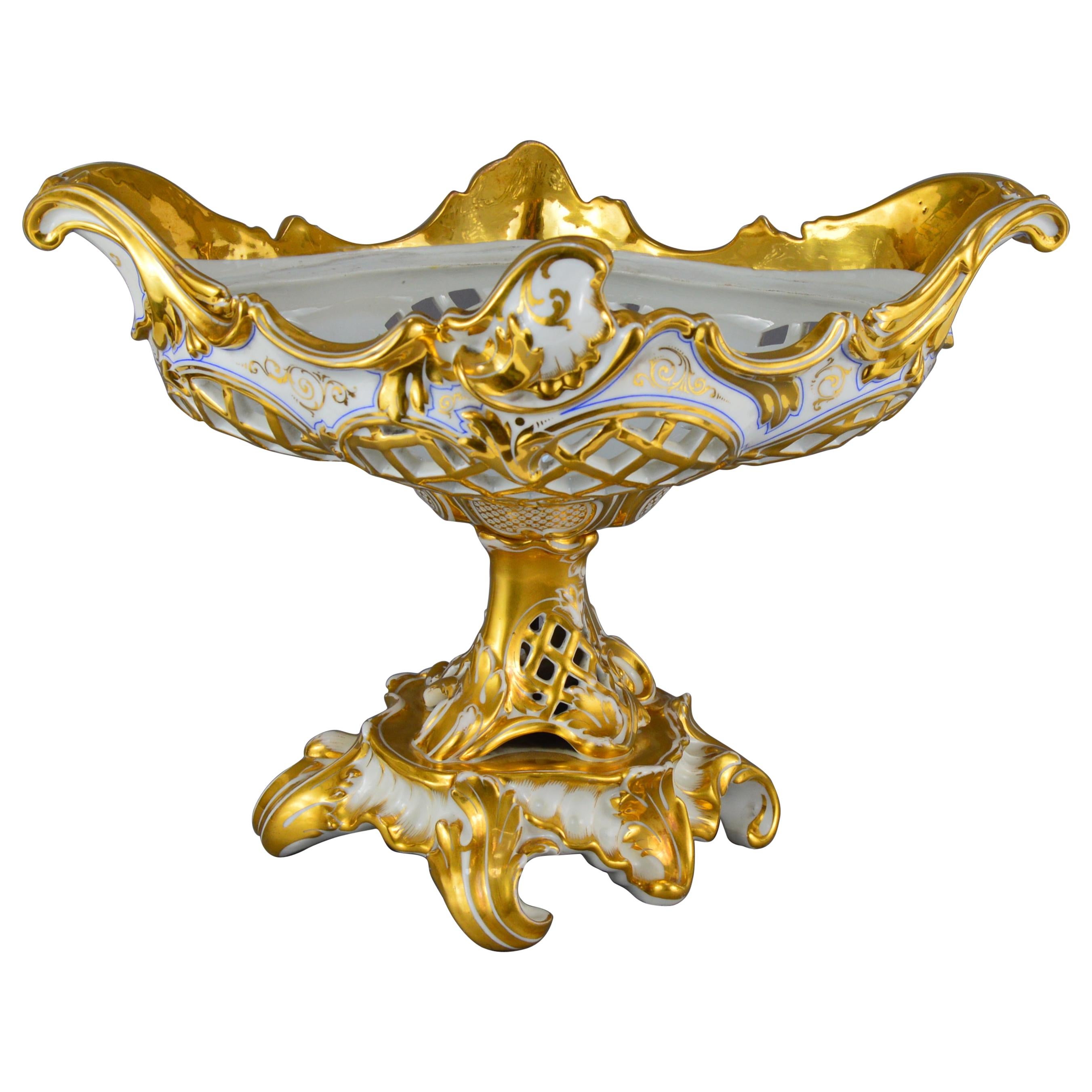 Large Old Brussels gilt porcelain vase by Maximilien Joseph Jacquet ...