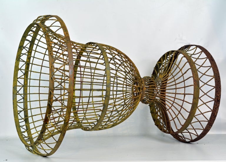 Large Old French Wire Urn Planter at 1stDibs