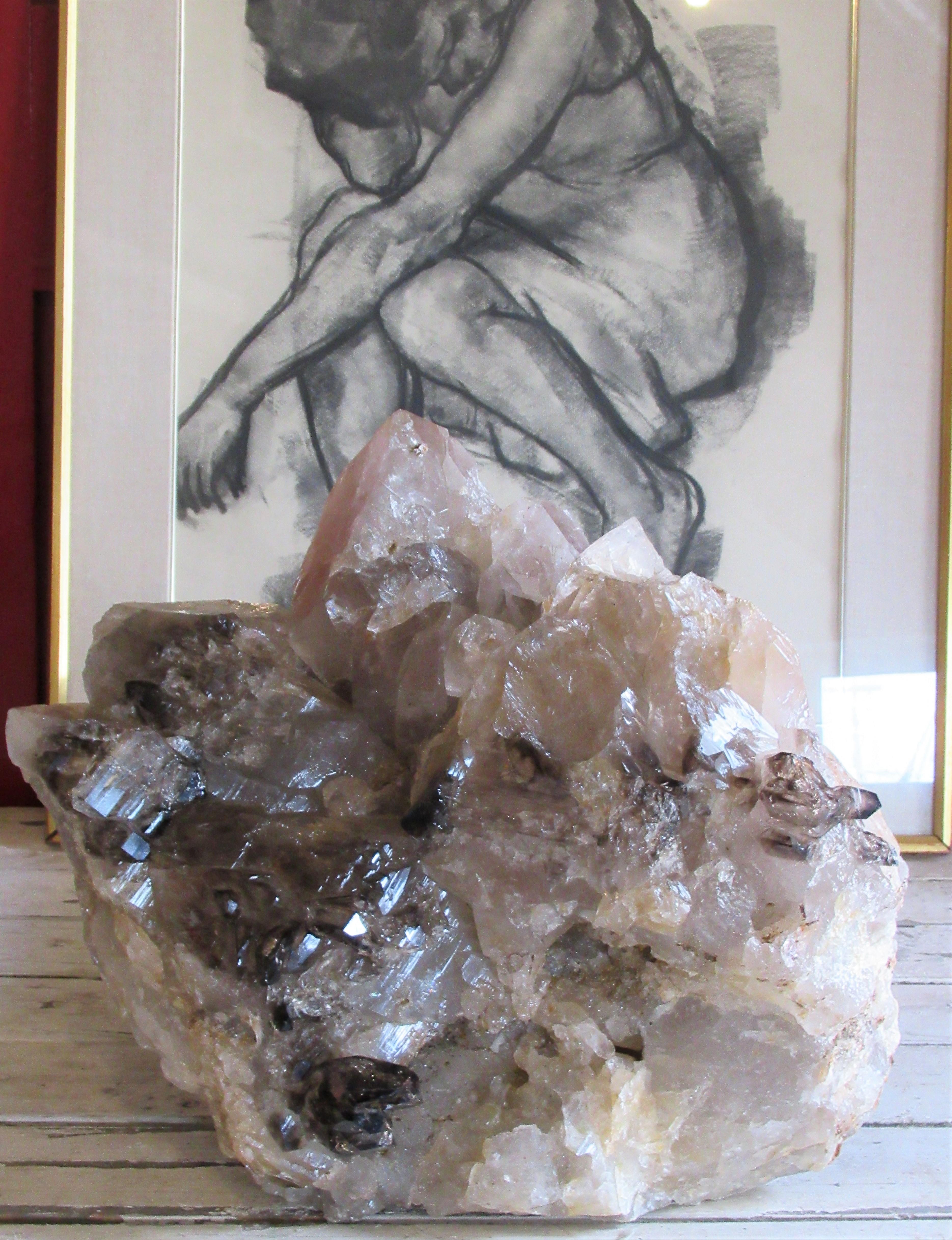 Large Old Quartz Crystal Cluster Specimen at 1stDibs