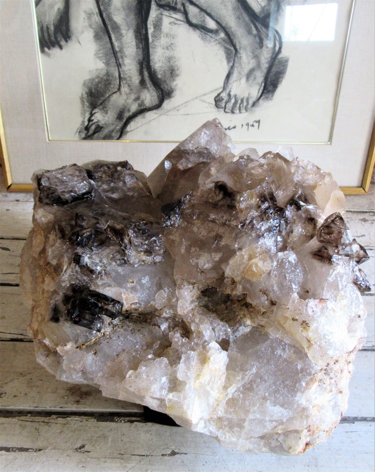 Large Old Quartz Crystal Cluster Specimen at 1stDibs