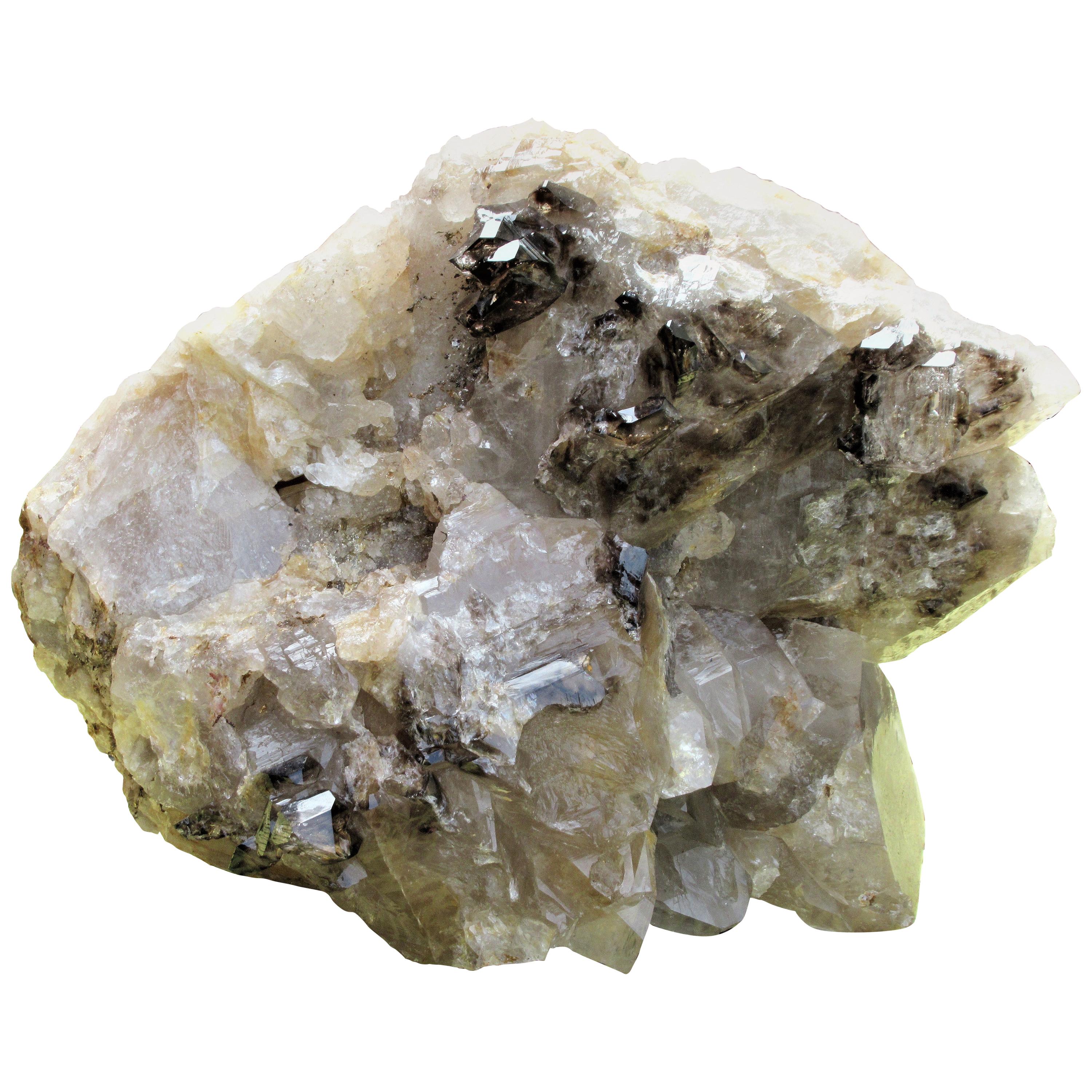 Large Old Quartz Crystal Cluster Specimen at 1stDibs