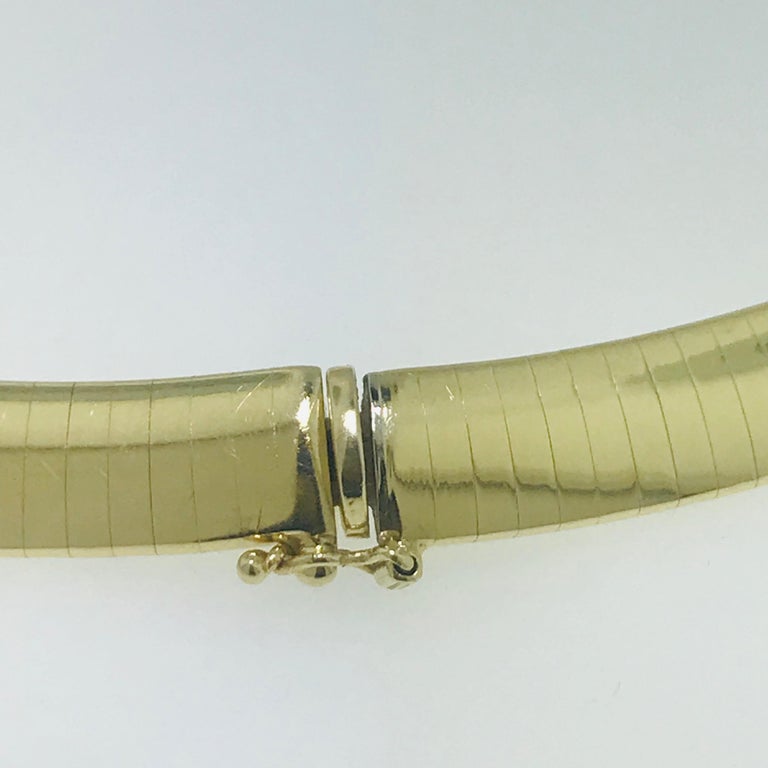 Large Omega Chain Necklace and 1 Carat Diamond 61 Grams in 14 Karat ...