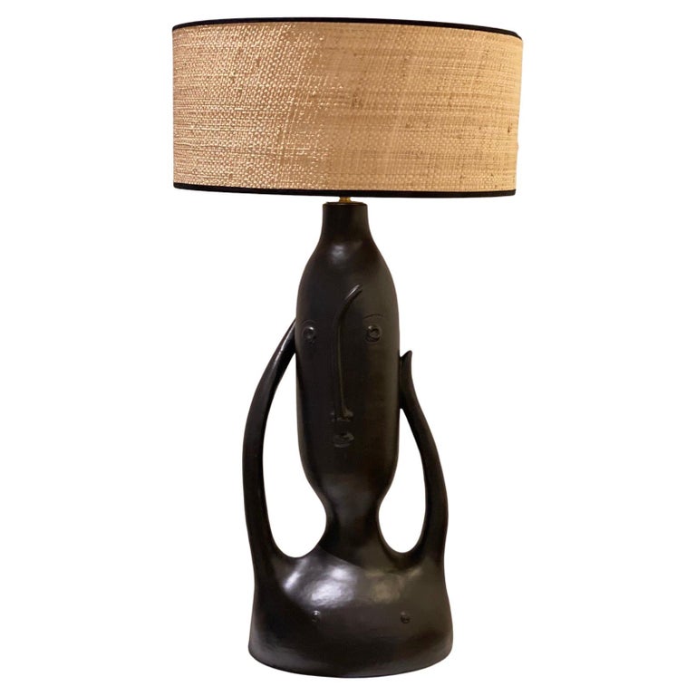Large One of a Kind Ceramic Lamp Base "Elegante" Signed by Dalo For ...