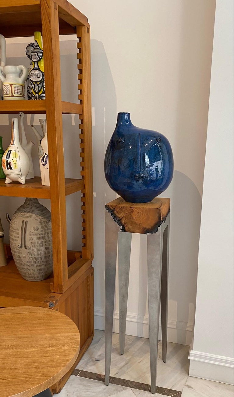 Large One of a Kind Ceramic Lamp Base or Sculpture Vase "Pacific ...
