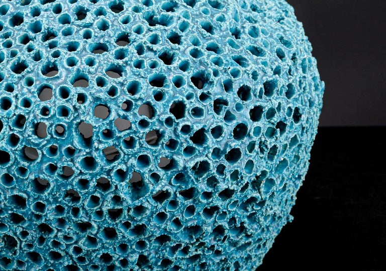 Large One-of-a-Kind Perforated Ceramic Danish Pendant by Sejer Keramik ...