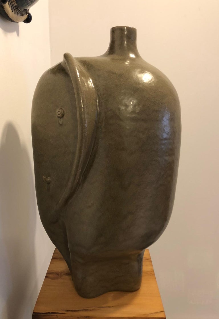 Large One of a Kind Ceramic Sculpture Lamp base "Elephant" by Dalo For ...