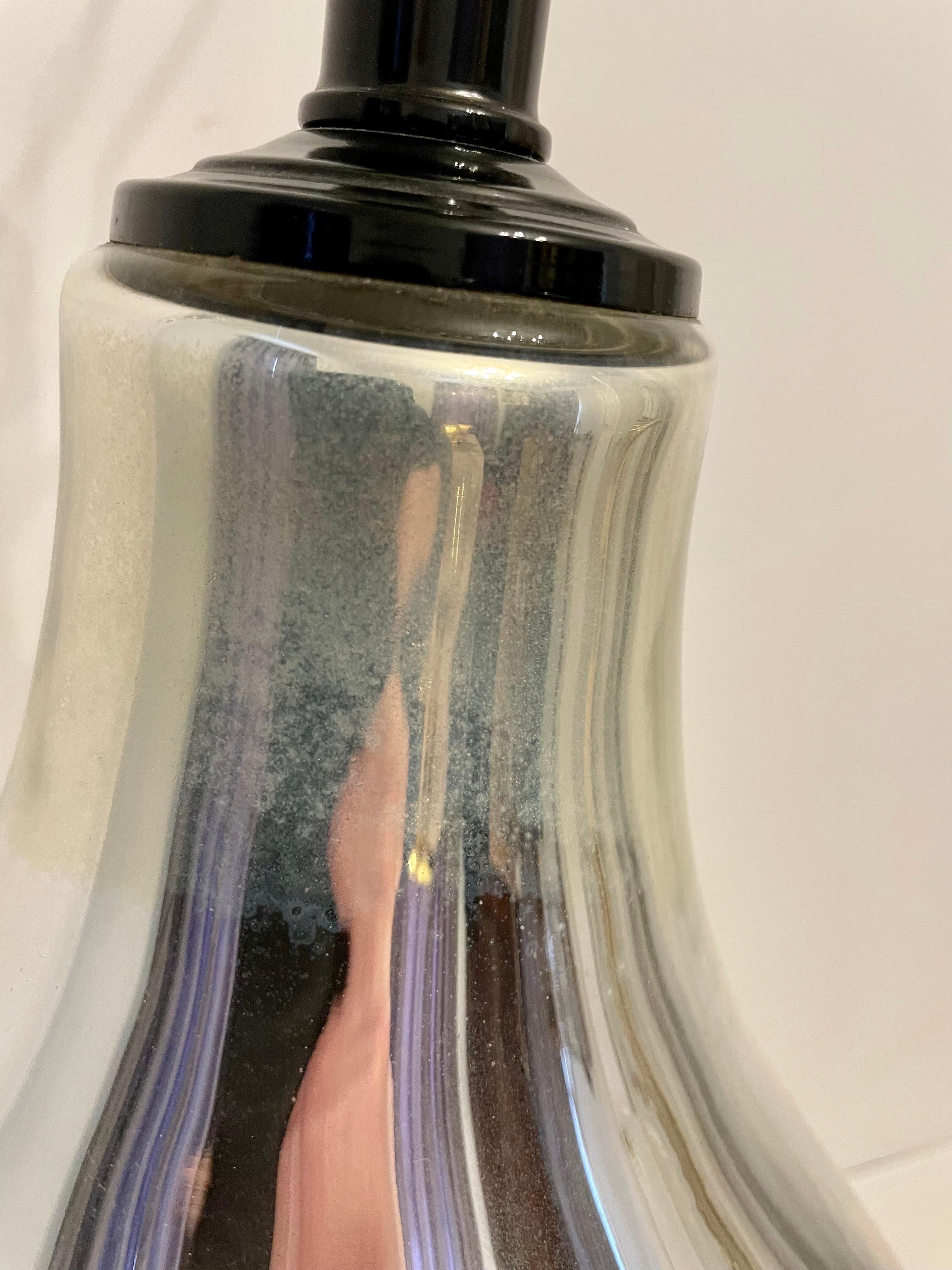 Large Onion Form Mercury Glass Lamp at 1stDibs