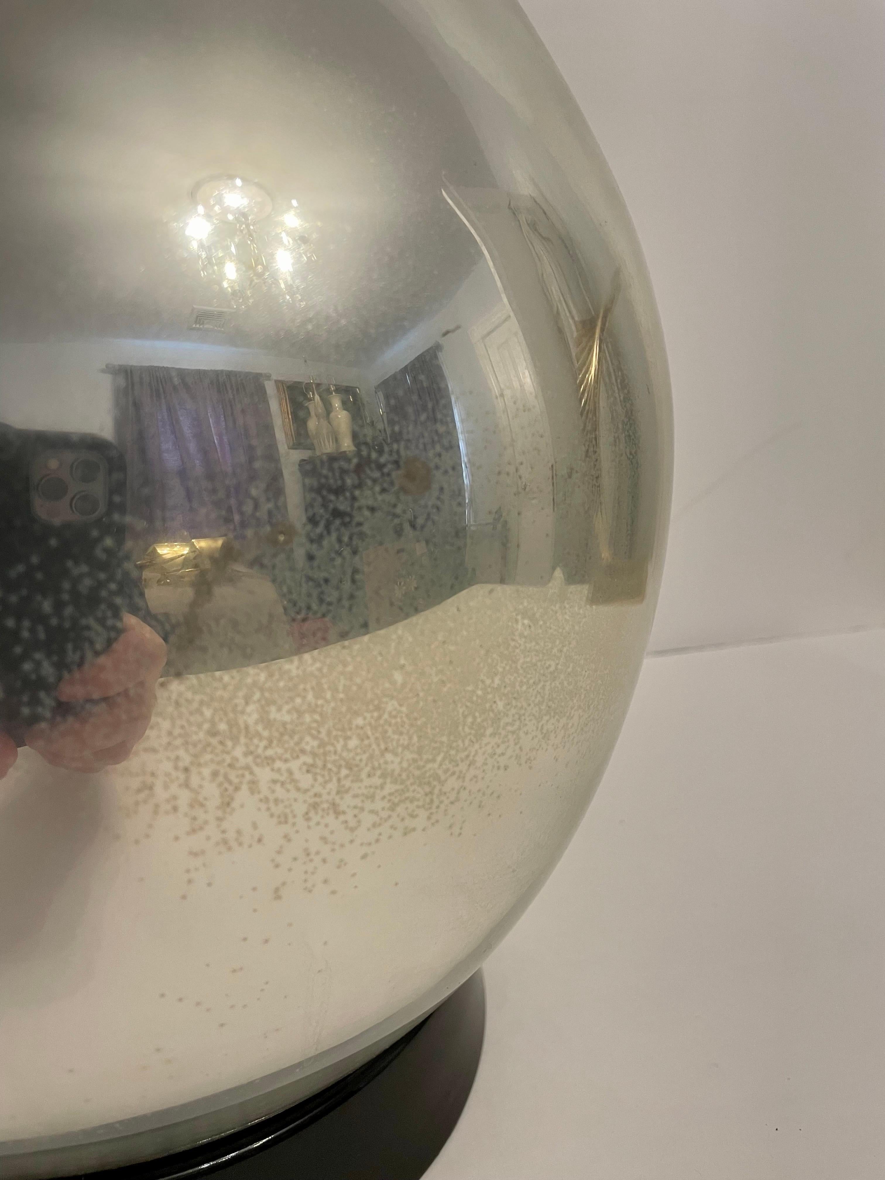 Large Onion Form Mercury Glass Lamp at 1stDibs