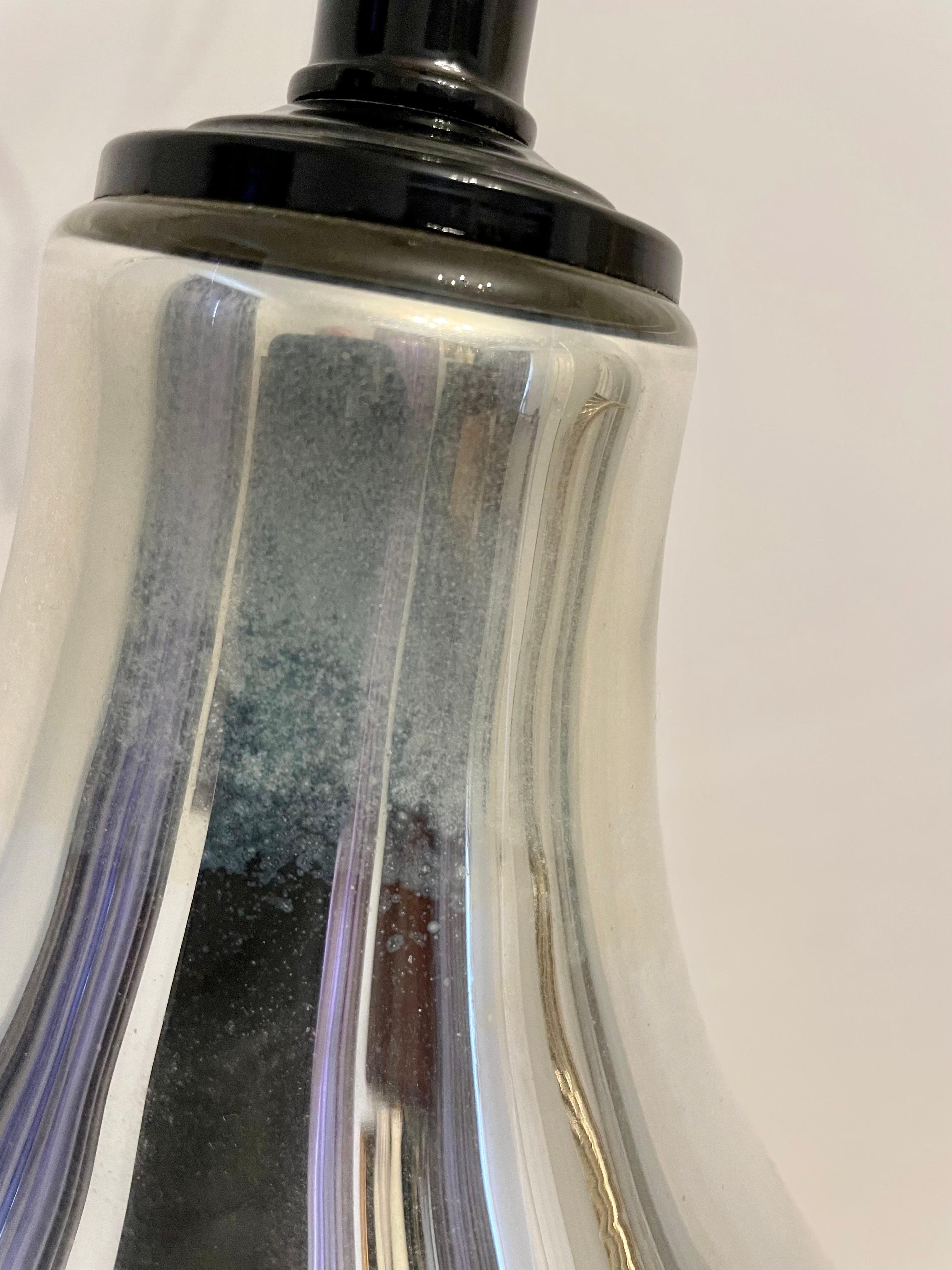 Large Onion Form Mercury Glass Lamp at 1stDibs