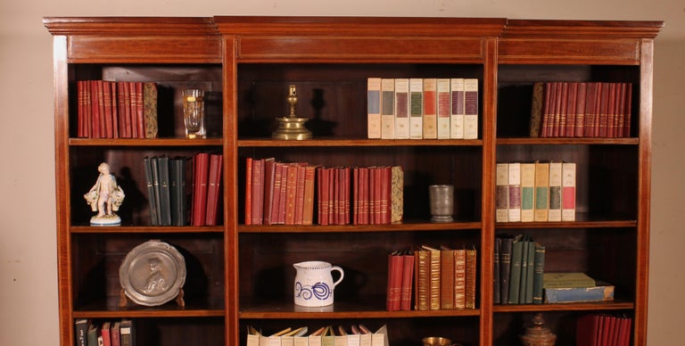 Large Open Bookcase in Mahogany from the 19th Century For Sale at 1stDibs