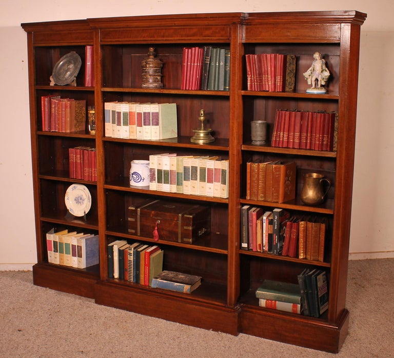Large Open Bookcase in Mahogany from the 19th Century For Sale at 1stDibs