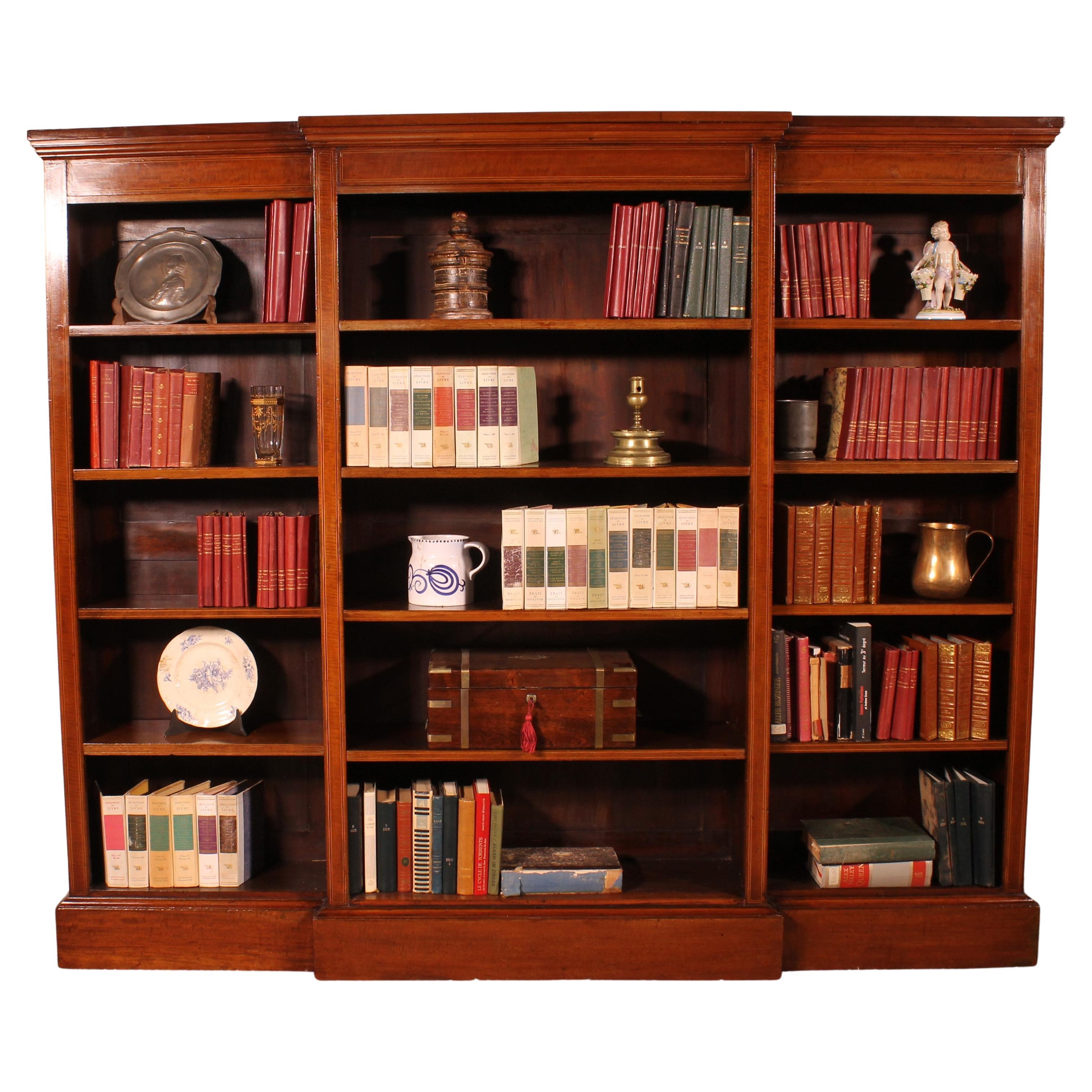 Large Open Bookcase in Mahogany from the 19th Century For Sale at 1stDibs