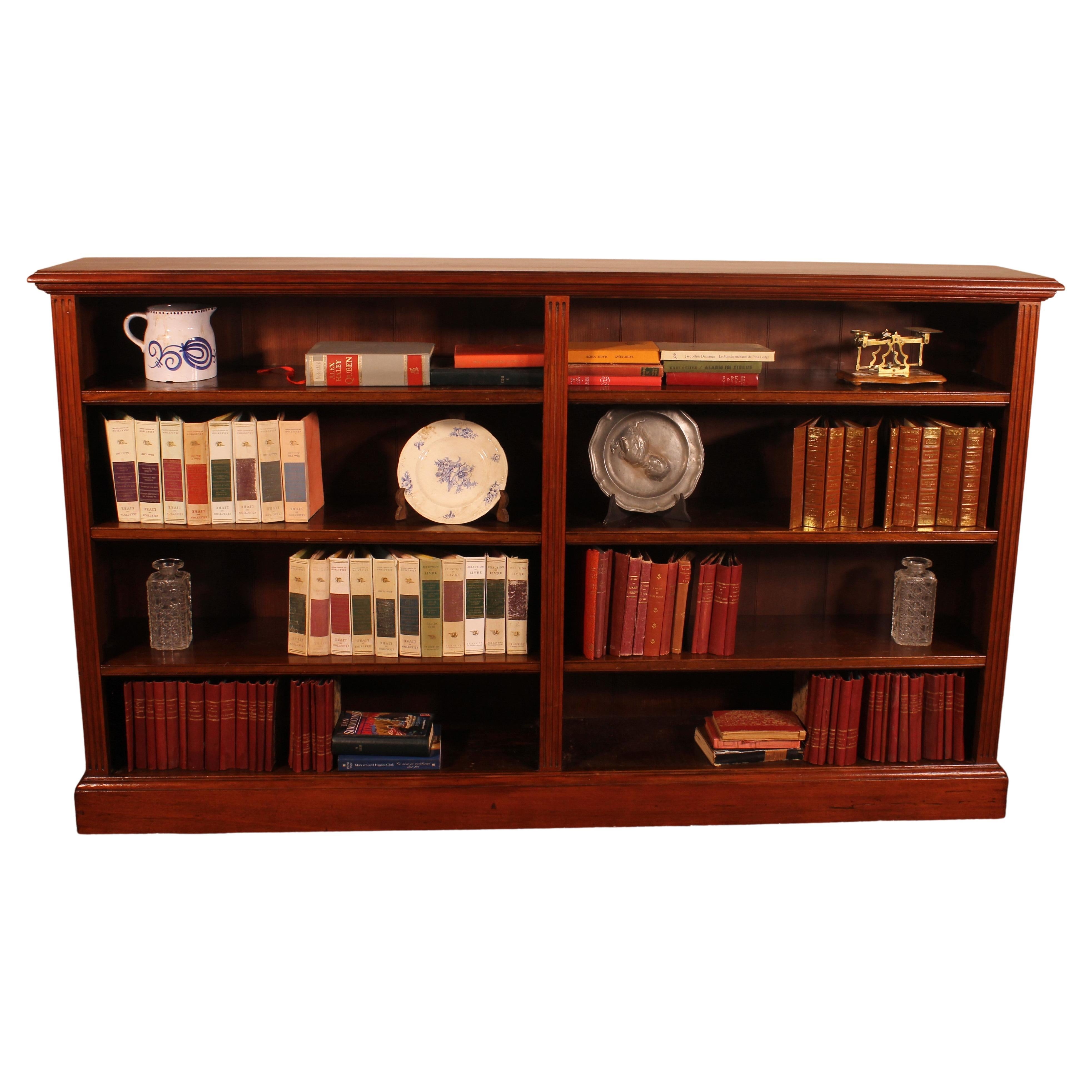 Large Open Bookcase in Mahogany from the 19th Century For Sale at 1stDibs