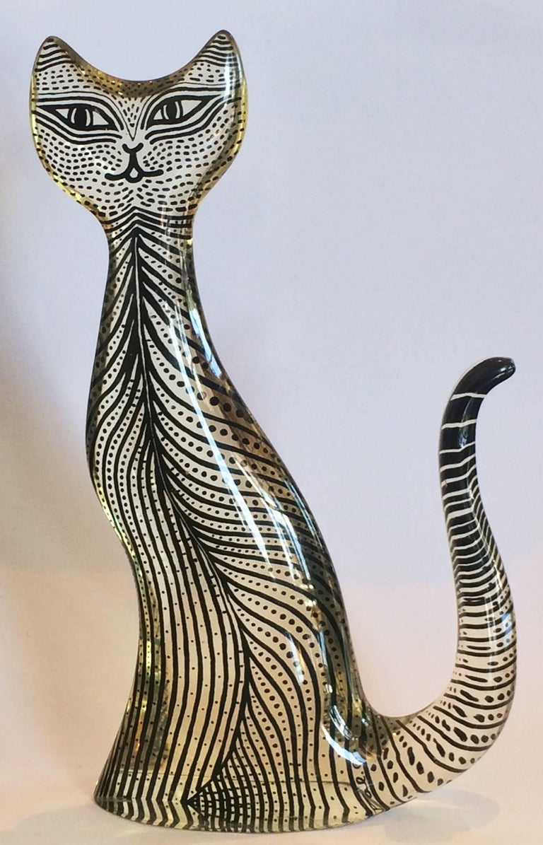 Large Optic Lucite Cat by Abraham Palatnik For Sale at 1stDibs