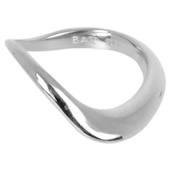 Large Organic Curve Ring, 18 Carat Gold Plated Recycled Silver (Medium ...