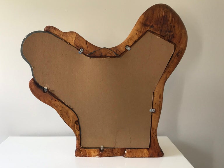 Large Organic Free-form, Biomorphic, Studio Craft Mirror at 1stDibs