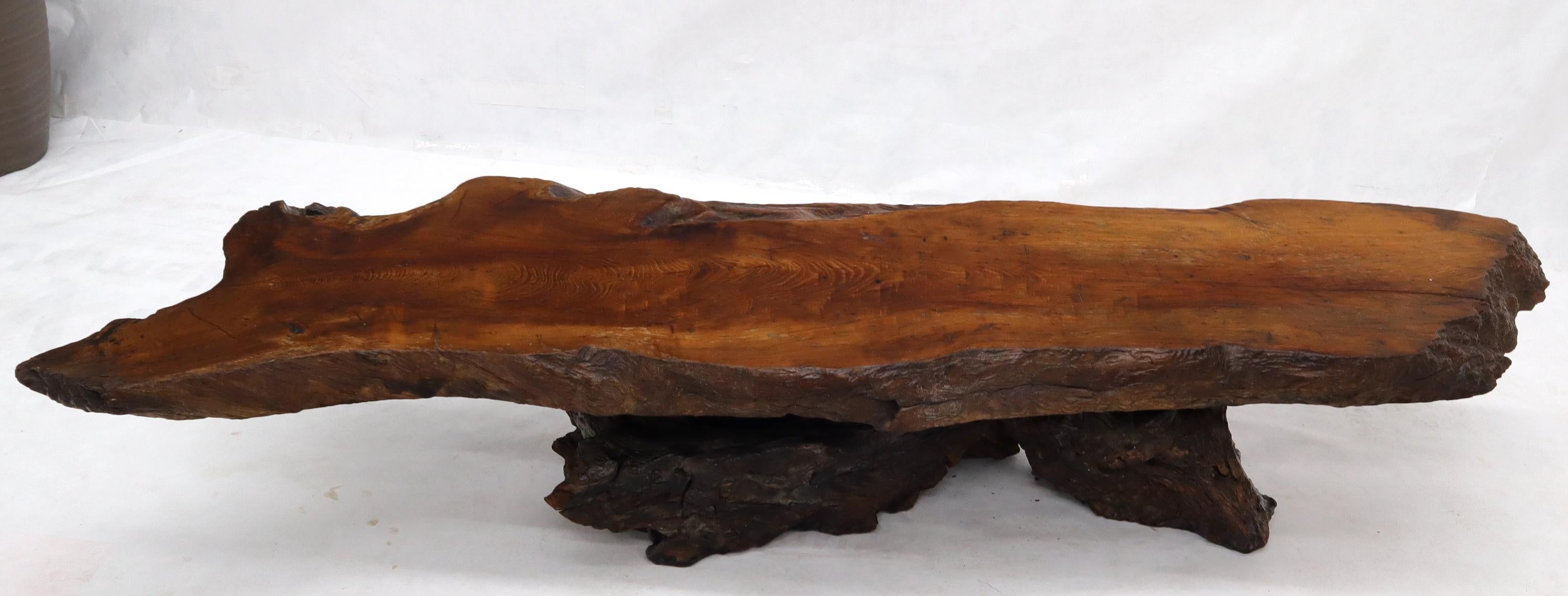 Large Organic Live Edge Coffee Table at 1stDibs