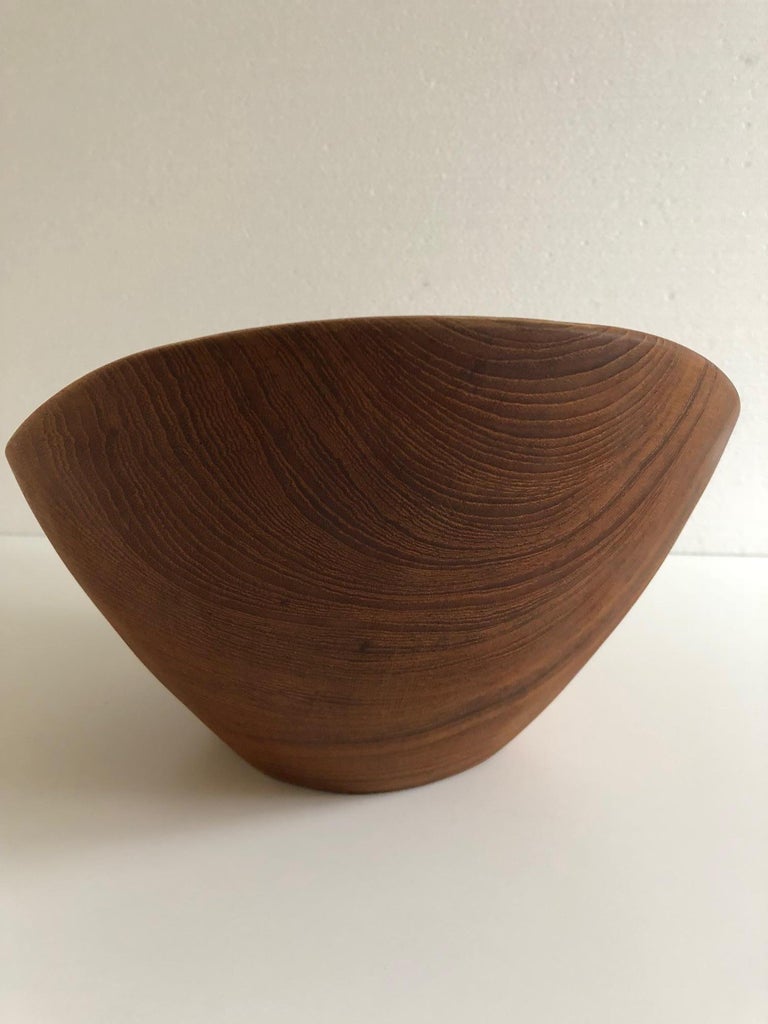 Large Organic Shaped Teak Bowl from Denmark, 1960s For Sale at 1stDibs