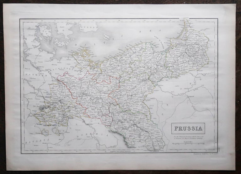 Large Original Antique Map of Poland by Sidney Hall, 1847 For Sale at ...