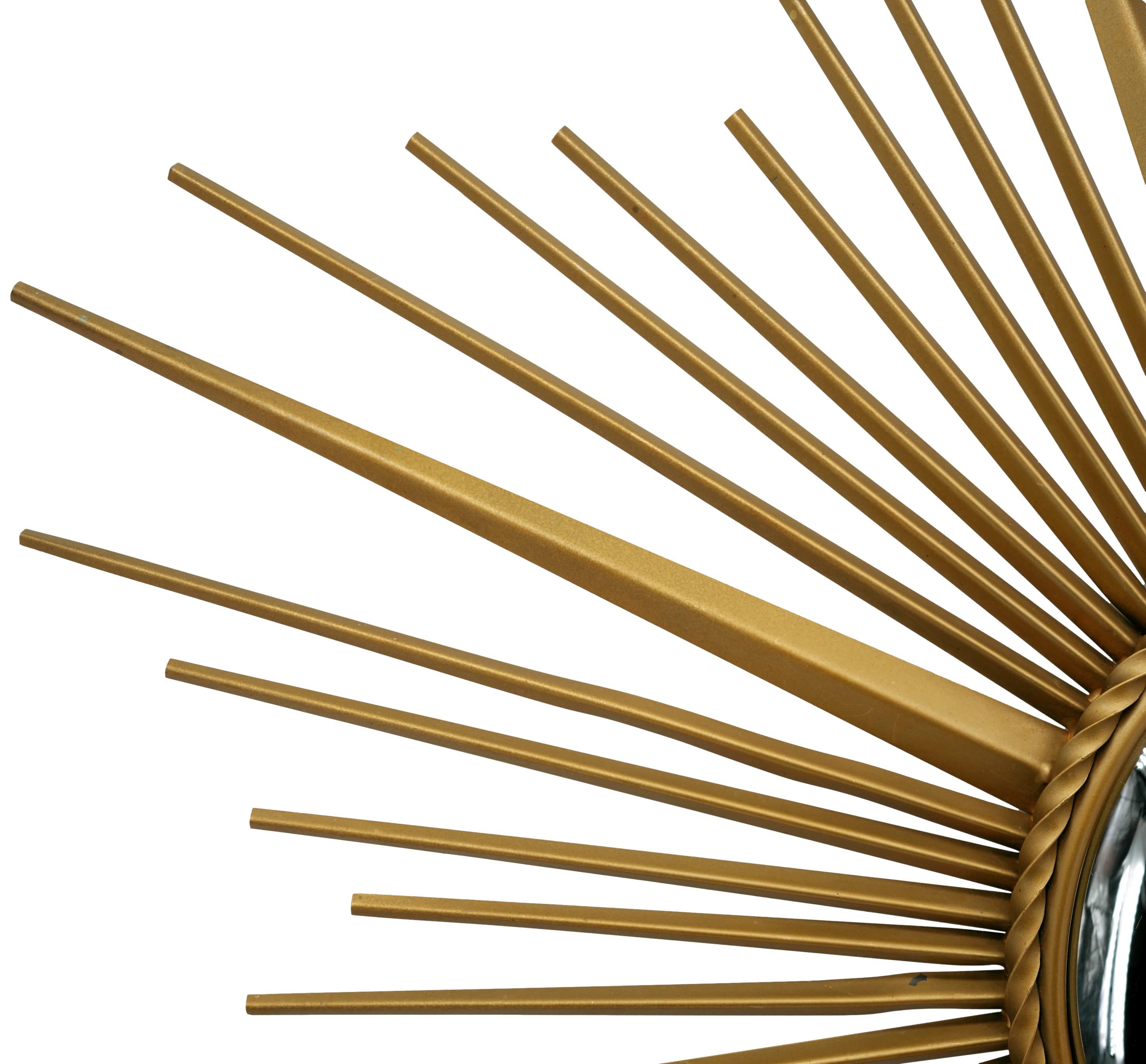 Large original CHATY Sun Wall Mirror, 90cm 35.4" For Sale at 1stDibs