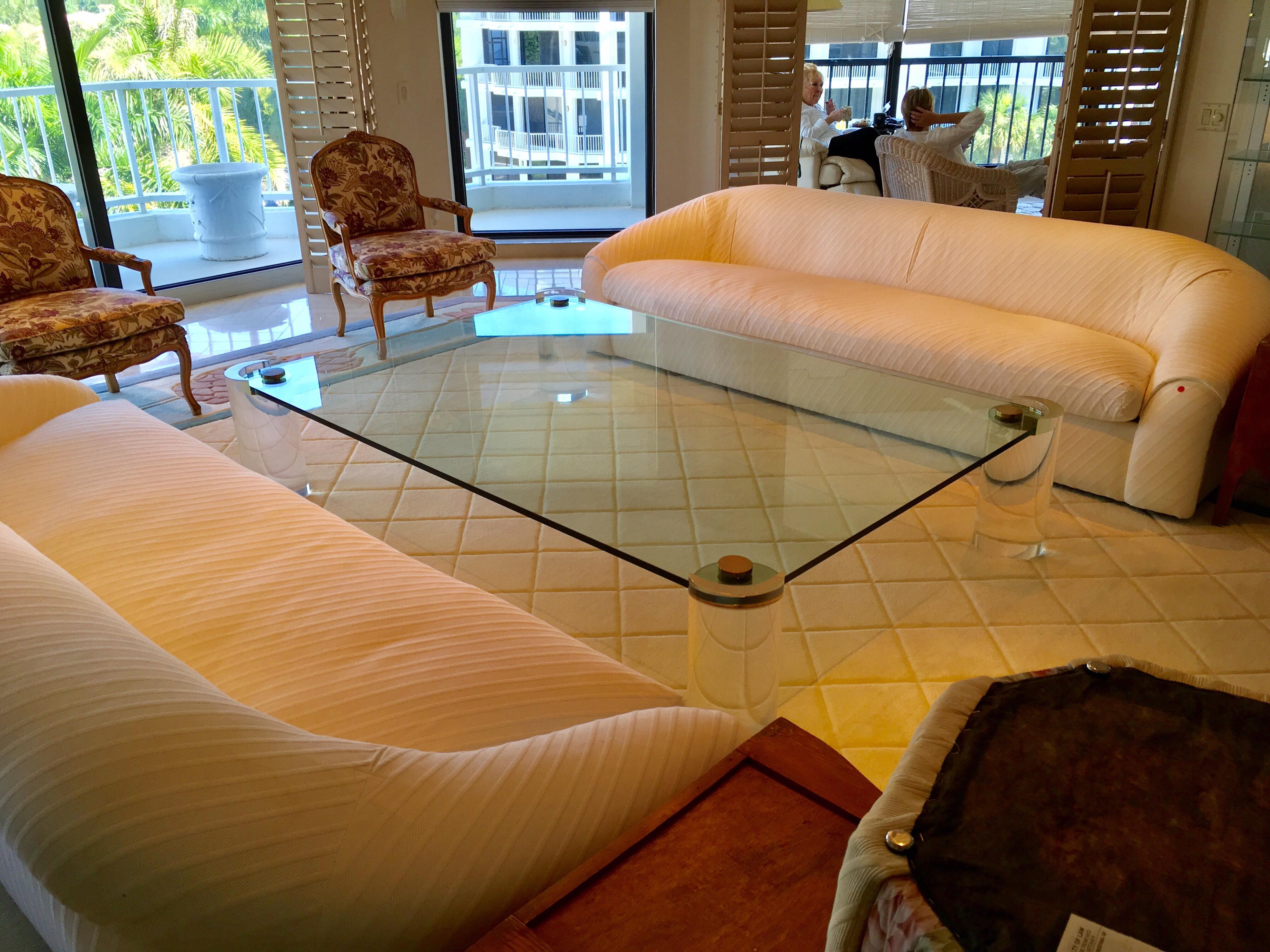 Large Original Karl Springer Coffee Table at 1stDibs