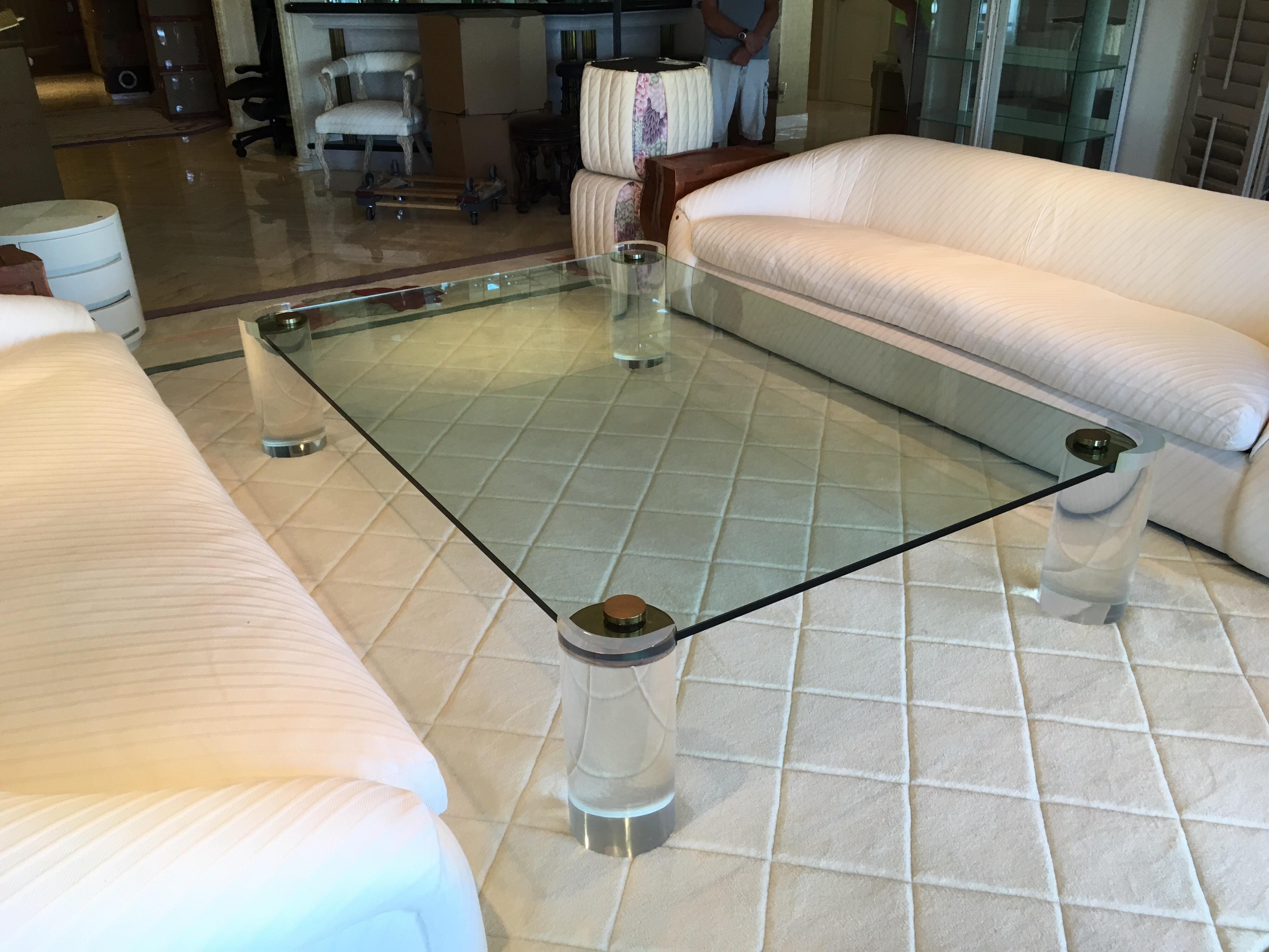 Large Original Karl Springer Coffee Table at 1stDibs