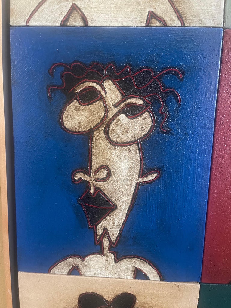 Large Original Oil on Board "Ten Critics" by Dan Sayles at 1stDibs