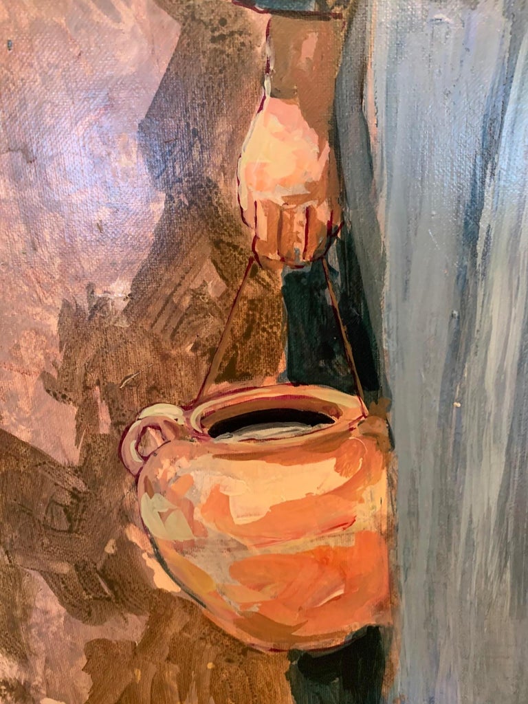 Large Original Painting by Listed Artist Michel Moreau For Sale at 1stDibs