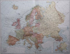 1907 Papier Mache' Relief Map of Europe at 1stDibs