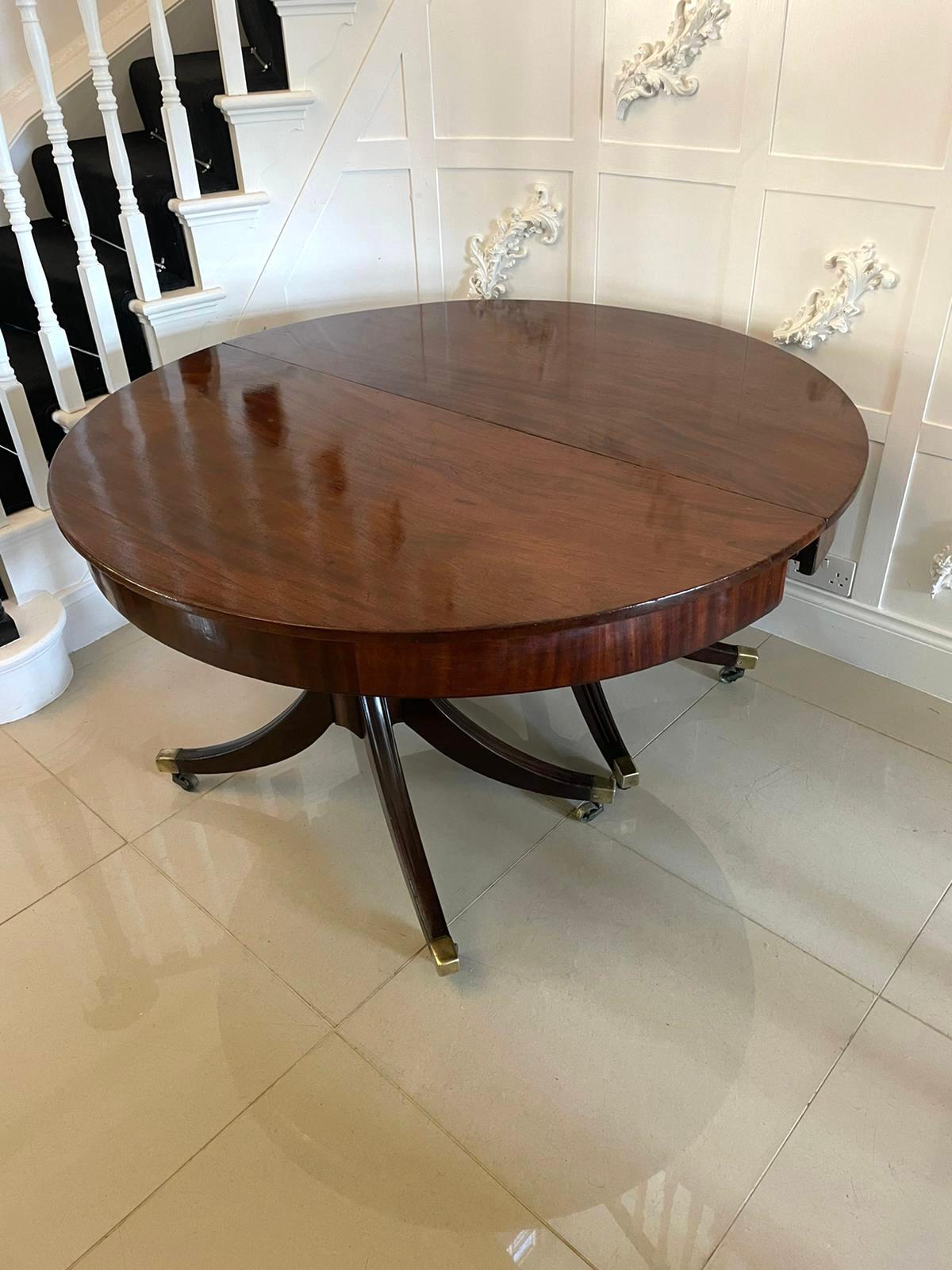 Large Outstanding Quality Antique George III Mahogany Two Pillar Dining ...