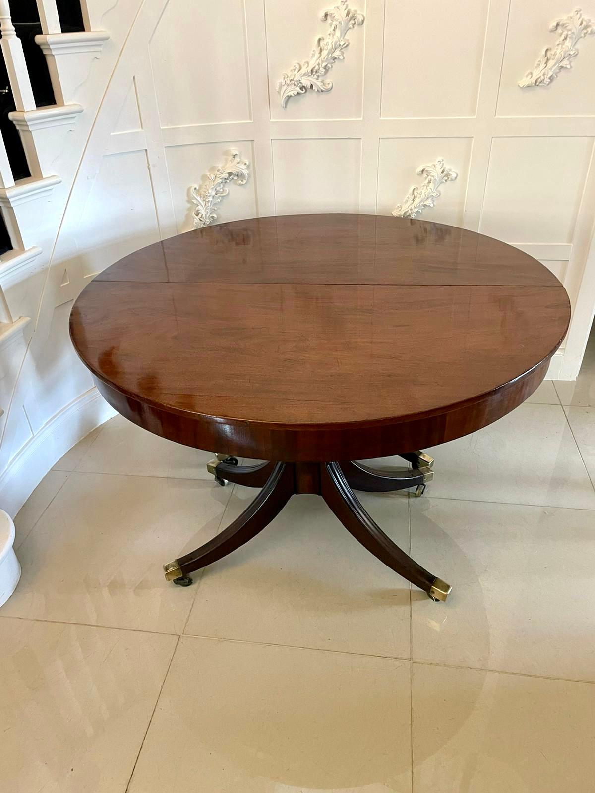 Large Outstanding Quality Antique George III Mahogany Two Pillar Dining ...