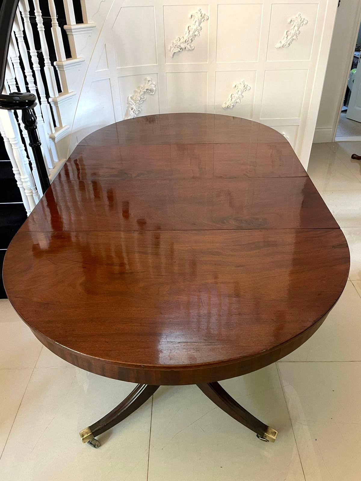 Large Outstanding Quality Antique George III Mahogany Two Pillar Dining ...