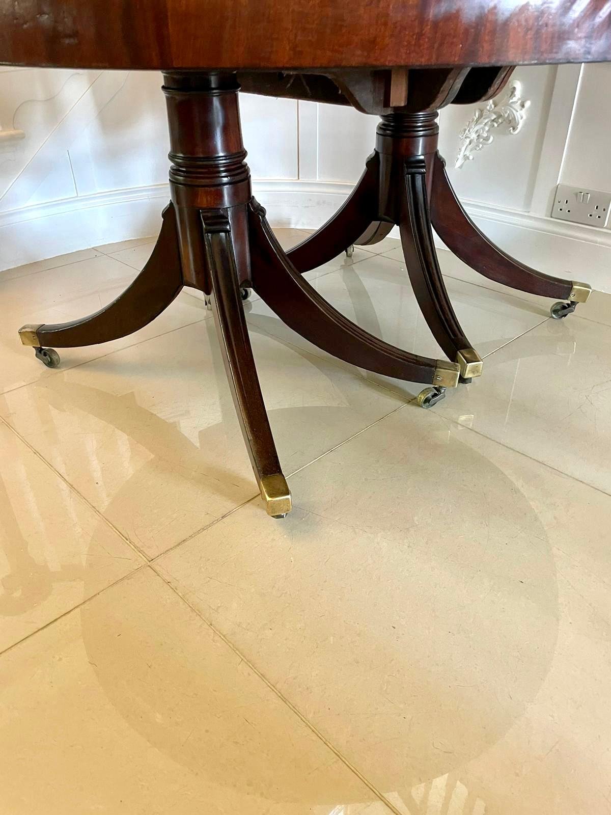 Large Outstanding Quality Antique George III Mahogany Two Pillar Dining ...