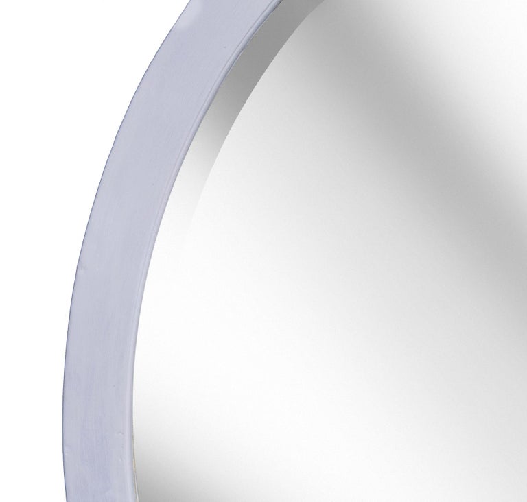 Large Oval Beveled Mirror, Hand Carved and Hand-Cut in Lilac For Sale ...