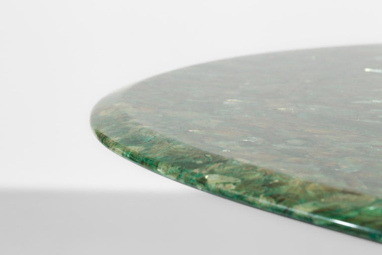 Large Oval Dining Table in Green Marble and Crystal at 1stDibs | green ...