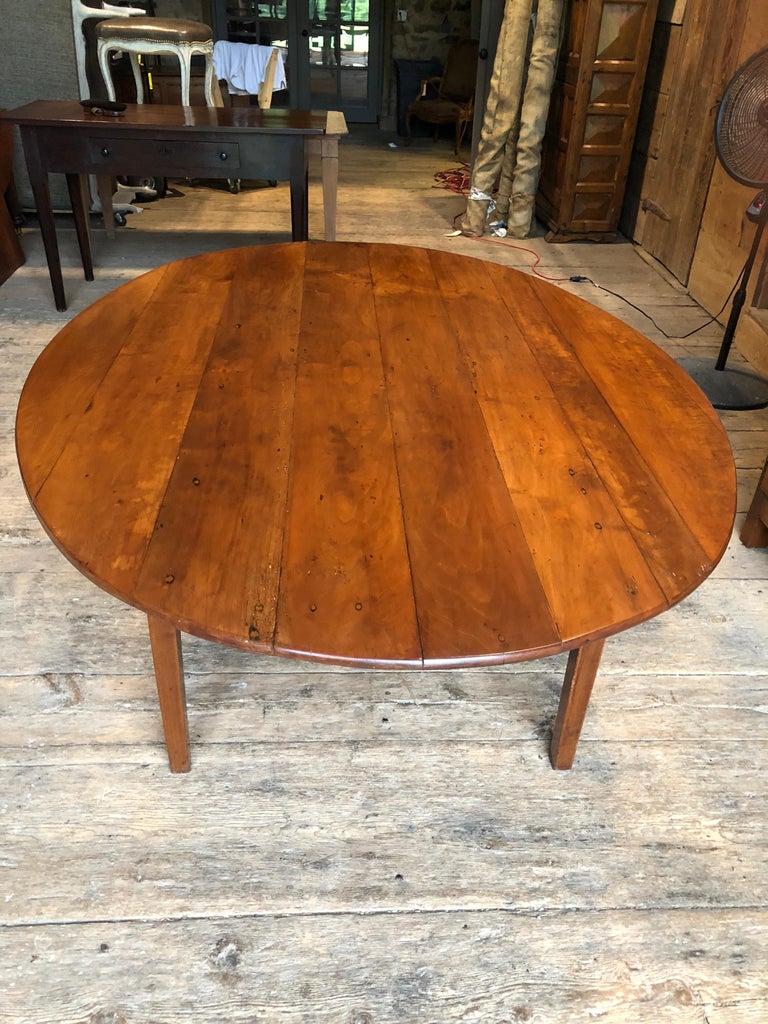 Large Oval Farm Table, Cherrywood, French, 19th Century at 1stDibs