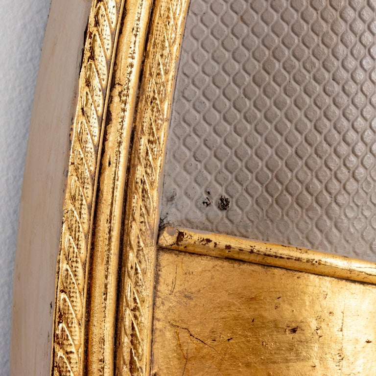 Large Oval Faux Hide Mirror at 1stDibs