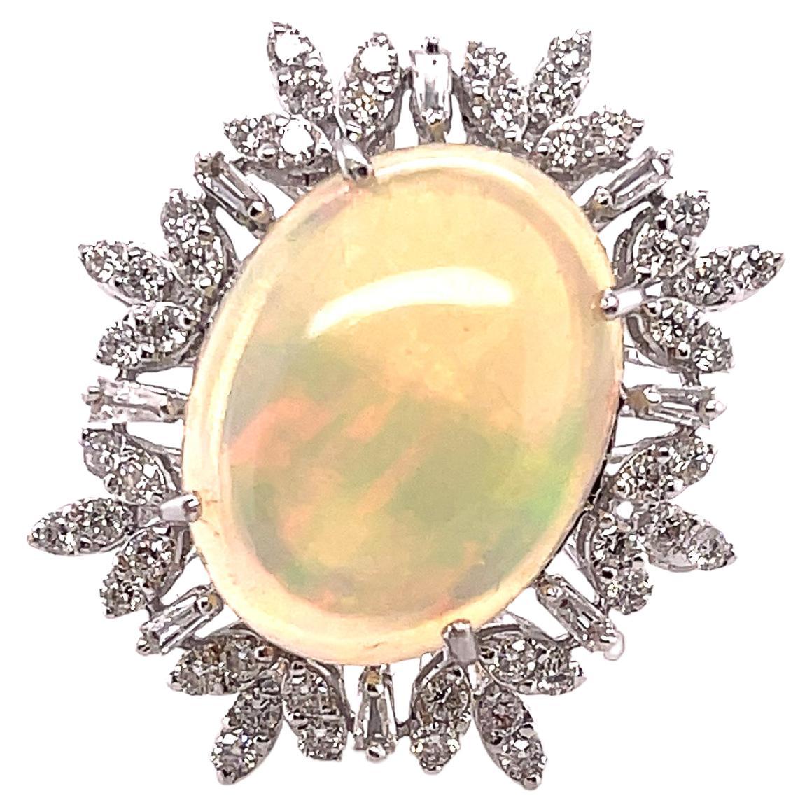 Antique English Opal and Diamond Ring at 1stDibs