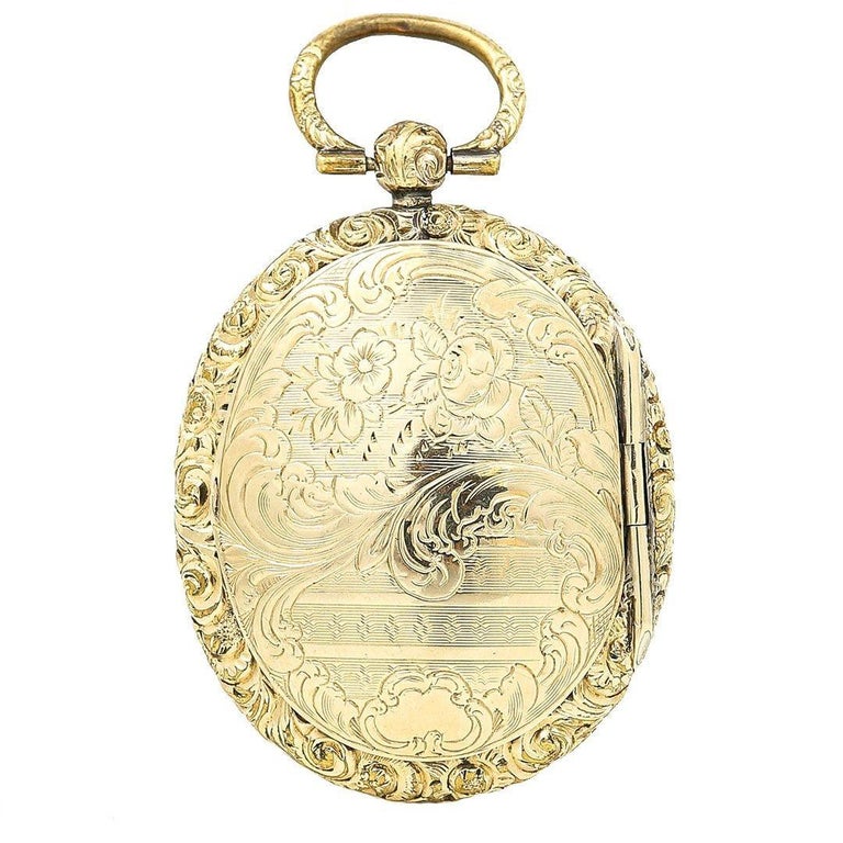 Large Oval Victorian 9ct Gold Engraved Double Sided Locket, Circa 1890 ...