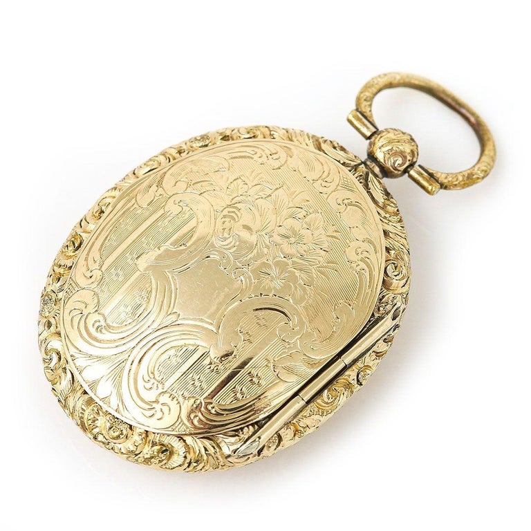 Large Oval Victorian 9ct Gold Engraved Double Sided Locket, Circa 1890 ...
