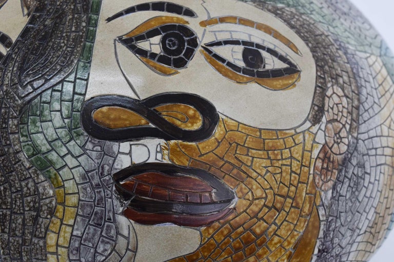 Large Pablo Picasso Mosaic Ceramic Vase at 1stDibs