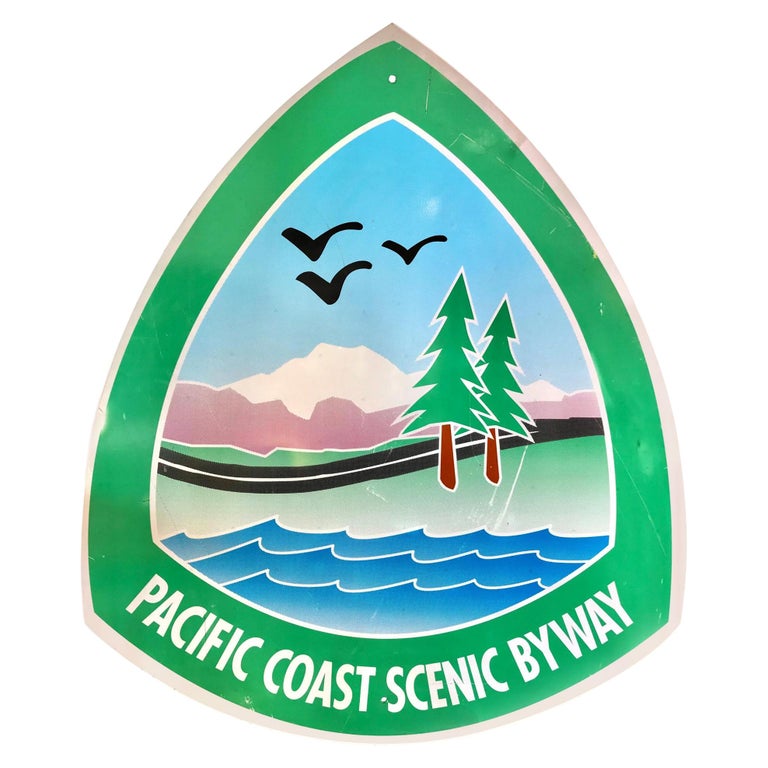 Large Pacific Coast Scenic Highway Sign For Sale at 1stDibs | pacific ...