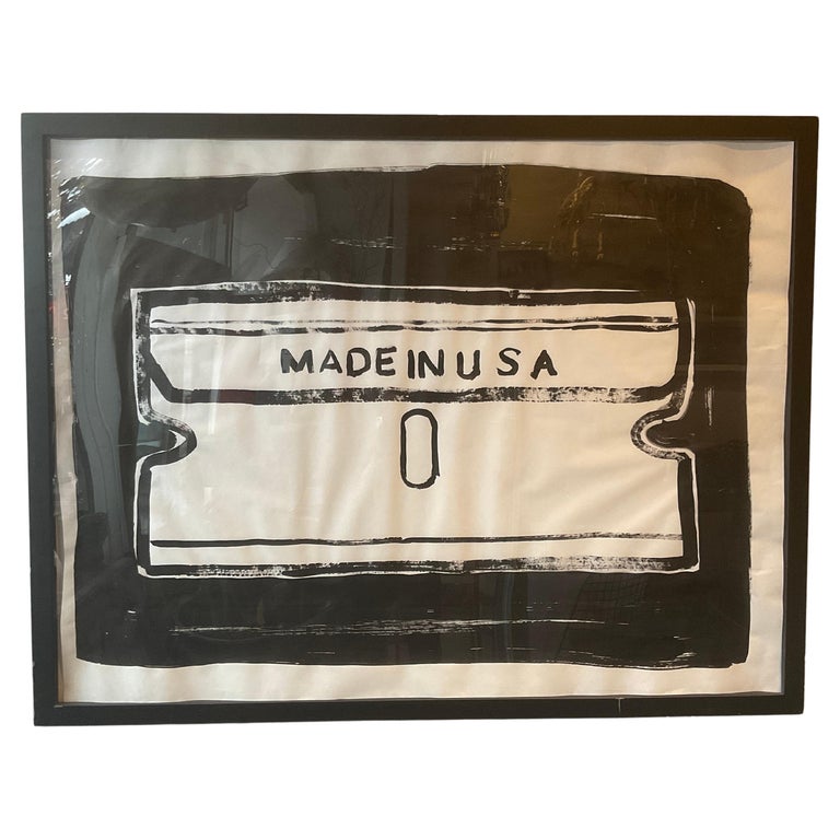 Large Painting Of Razor For Sale at 1stDibs