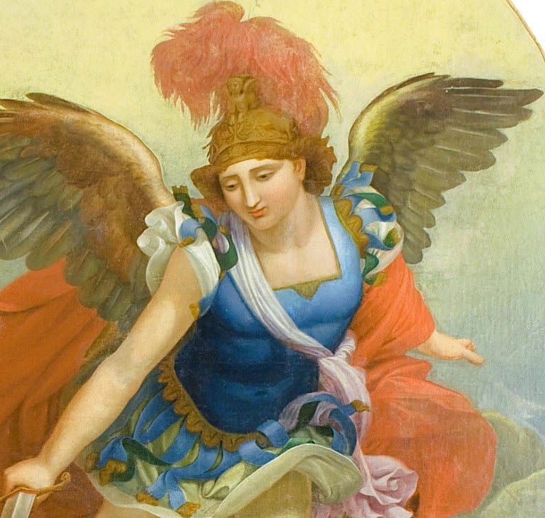 Large Painting Saint Michael the Archangel by 19th-Century Neoclassical ...
