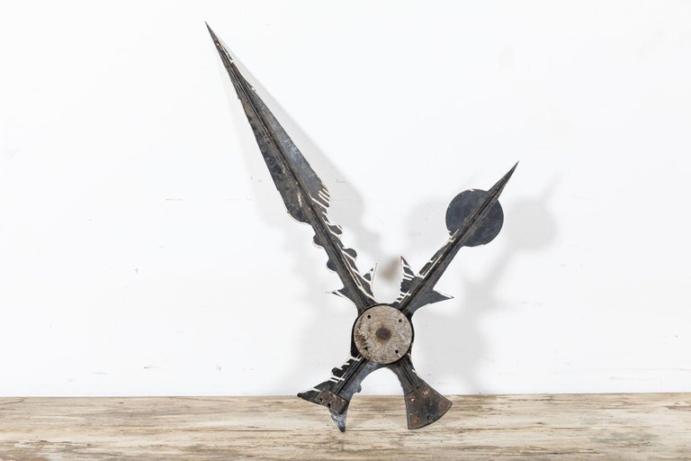 Large Pair 19thC French Copper Clock Tower Hands For Sale at 1stDibs