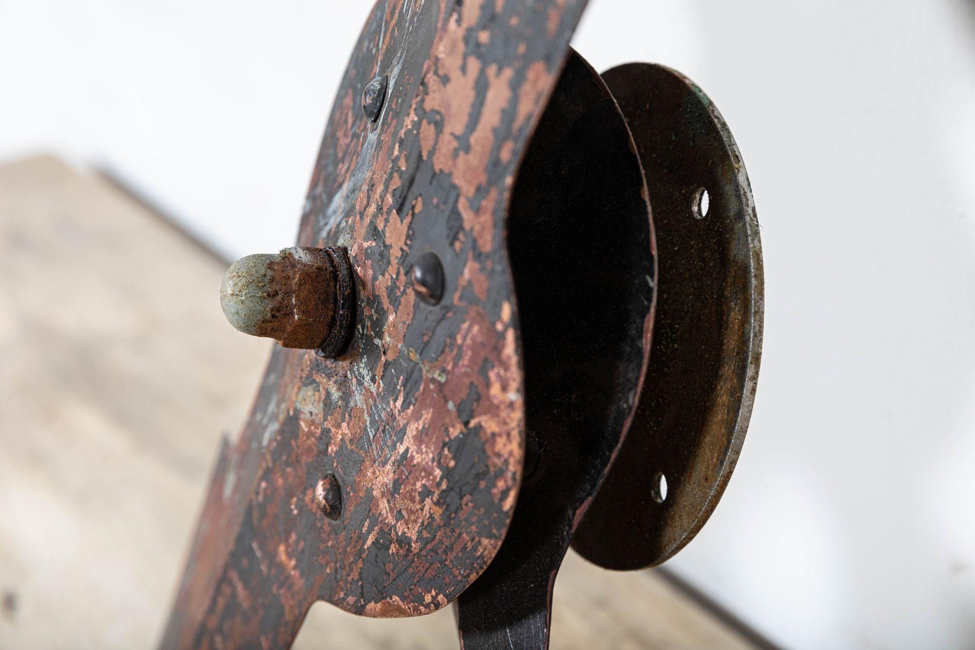 Large Pair 19thC French Copper Clock Tower Hands For Sale at 1stDibs
