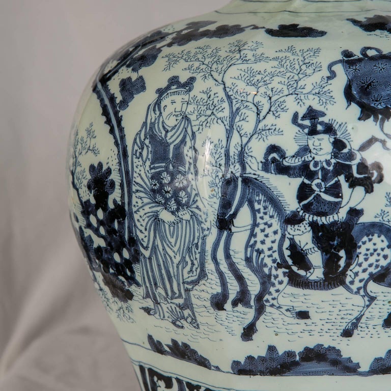 Large Pair of Antique Delft Blue and White Vases Made circa 1700-1720 ...