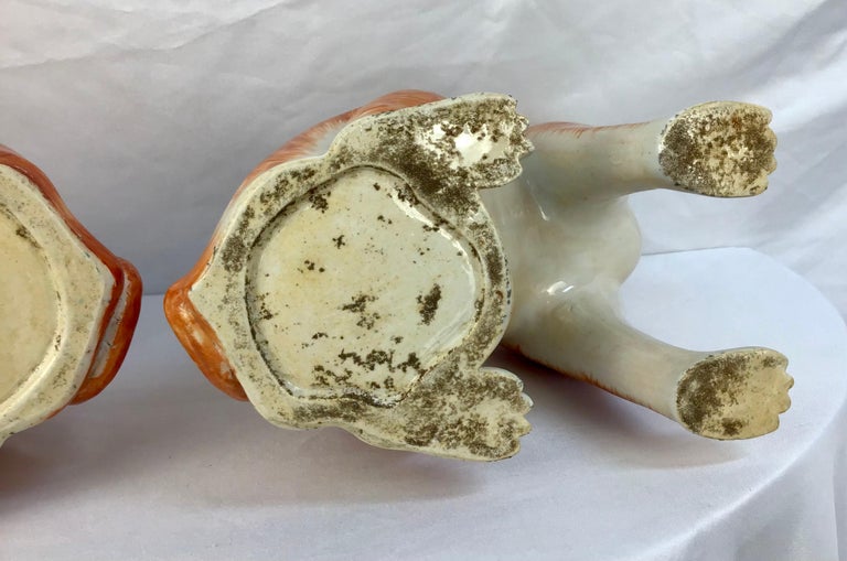 Large Pair Chinese Export Style Sated Dogs For Sale at 1stDibs