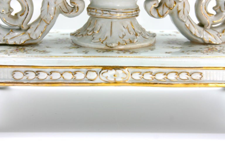 Large Pair German Porcelain Decorative Pieces For Sale at 1stDibs